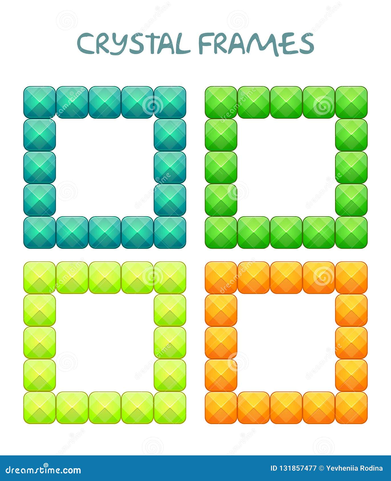 Abstract Cteative Square Jewelry Frames Consisting of Colorful Bright ...