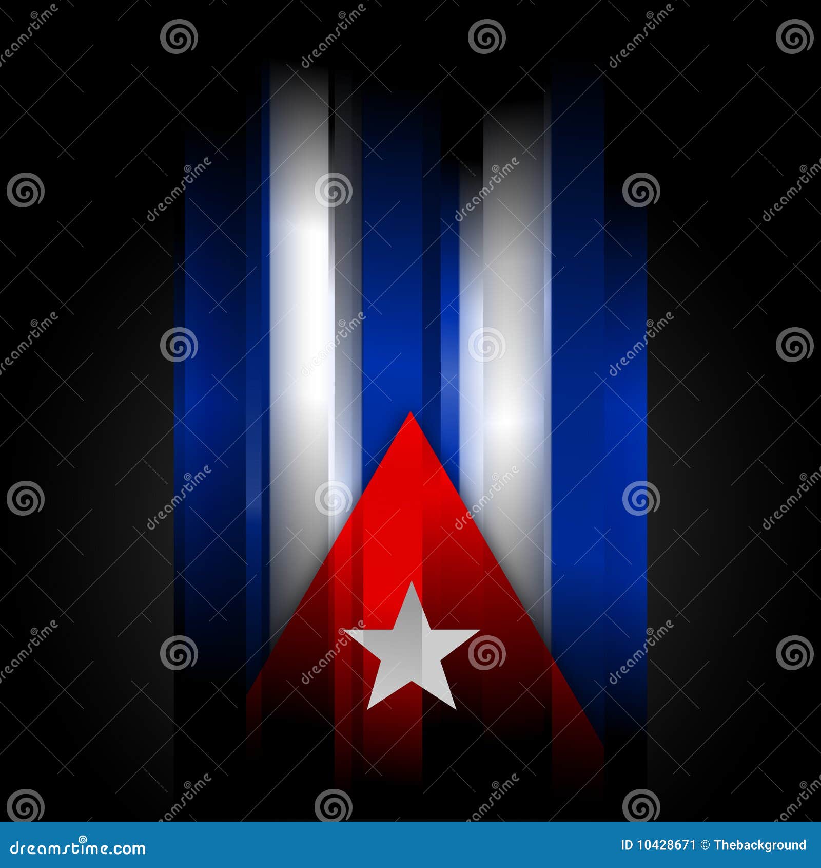 Abstract Cuban Flag on Black Background Stock Illustration ...