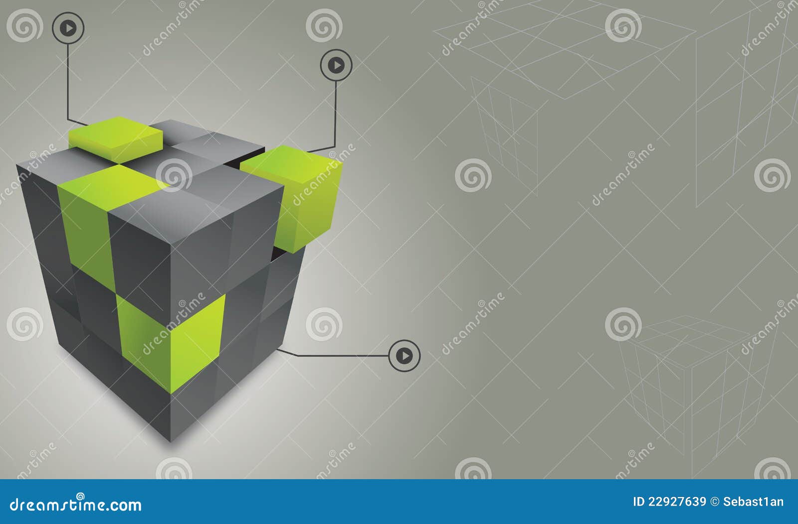 Abstract Cube stock vector. Illustration of abstract - 22927639