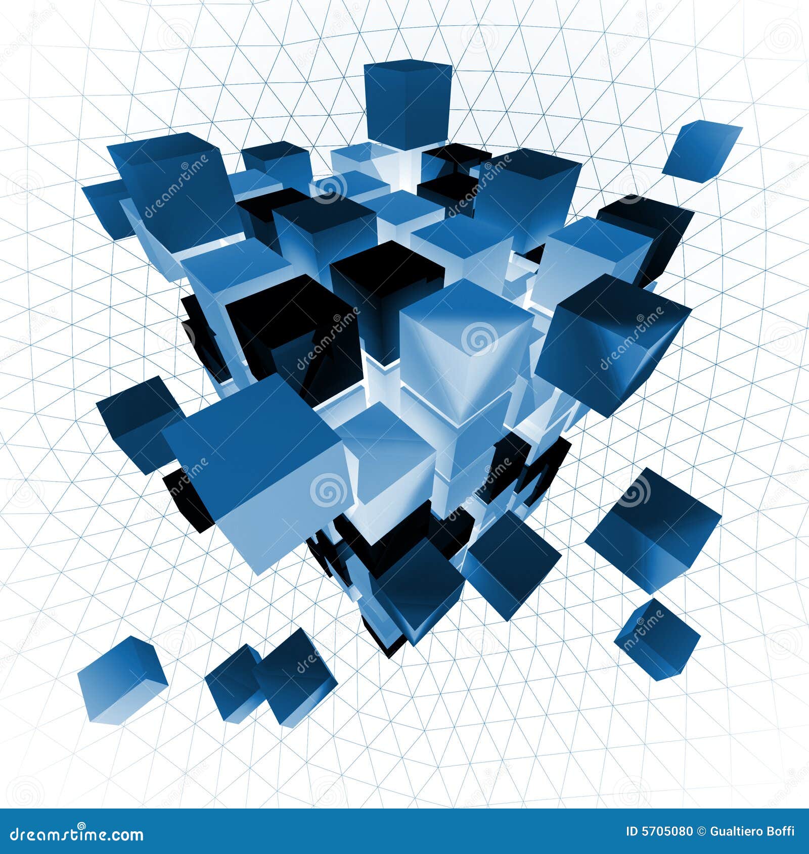 Abstract cube stock illustration. Illustration of color - 5705080