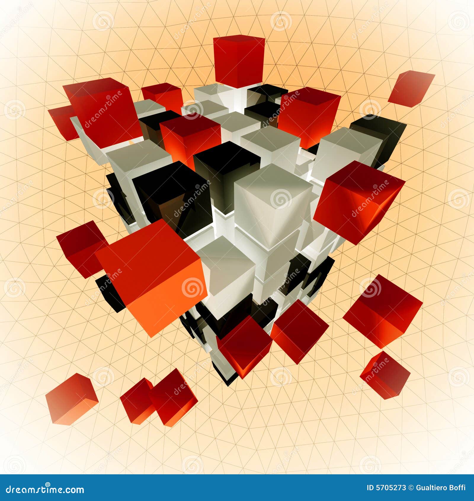 Abstract cube stock illustration. Illustration of abstract - 5705273
