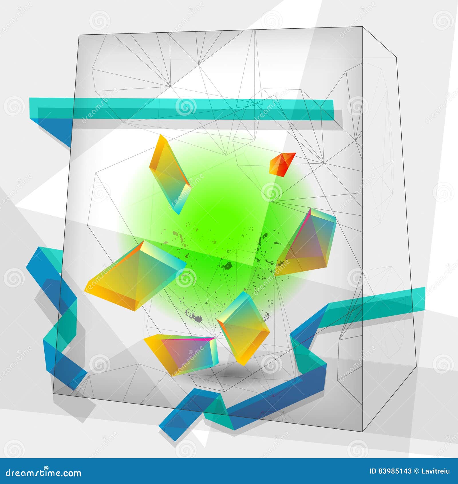 Abstract cube background stock vector. Illustration of vector - 83985143