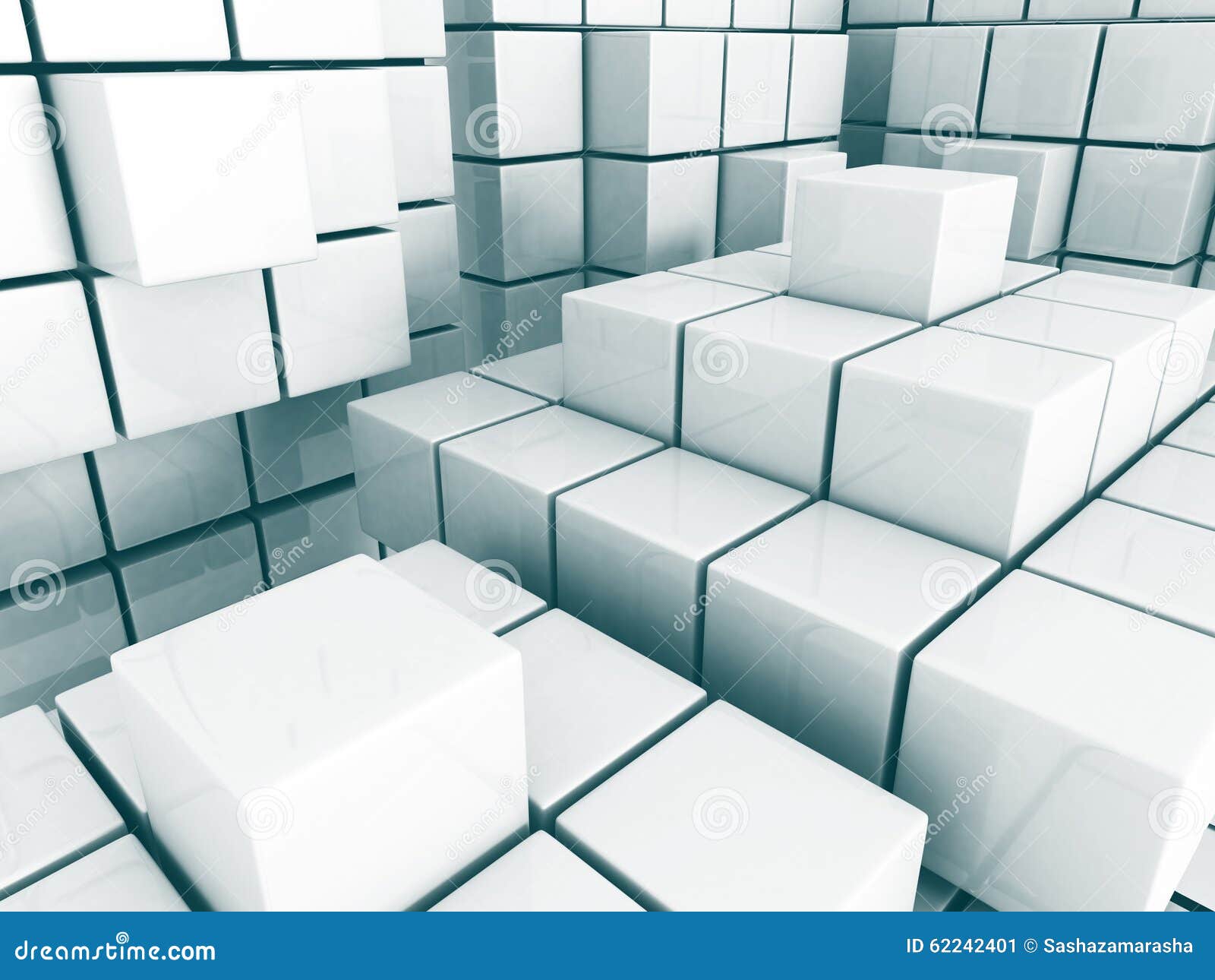 Abstract Cube Blocks Architecture Background Stock Illustration ...