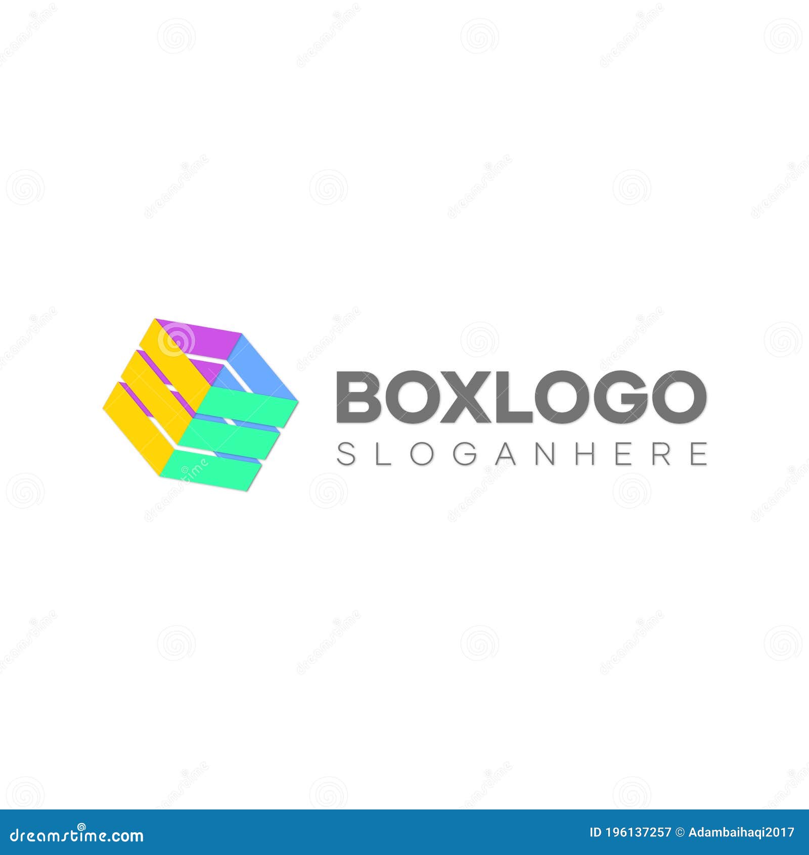 Abstract Cube Box Logo Design Vector Stock Vector - Illustration of ...