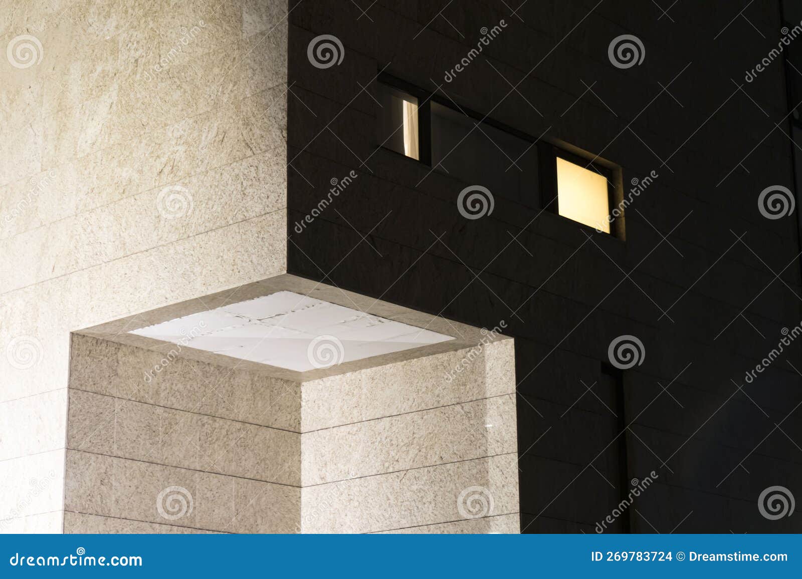 Abstract Cube of Building Facade Stock Photo - Image of illusion ...