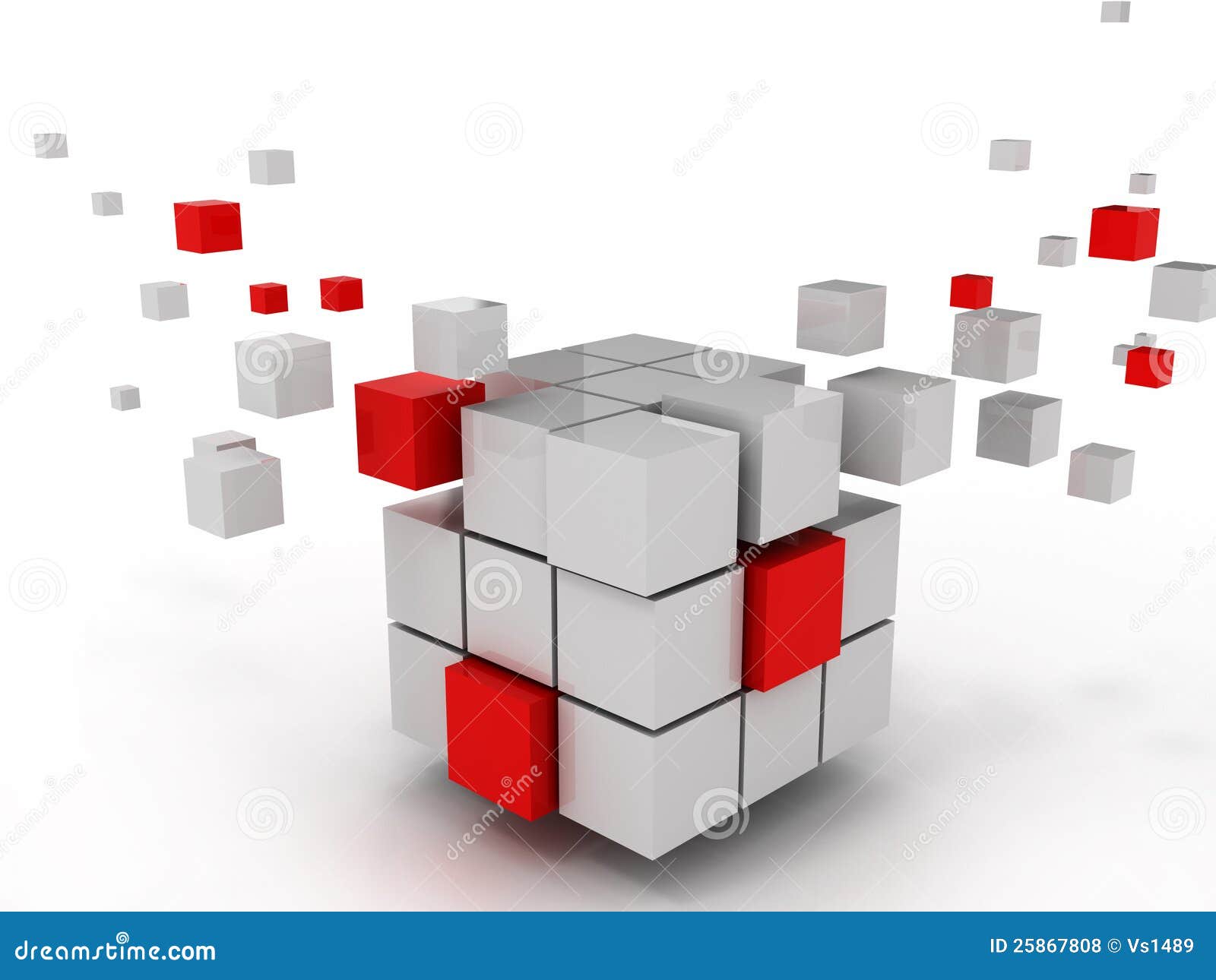 Abstract Cube of Business Structure Stock Illustration - Illustration ...