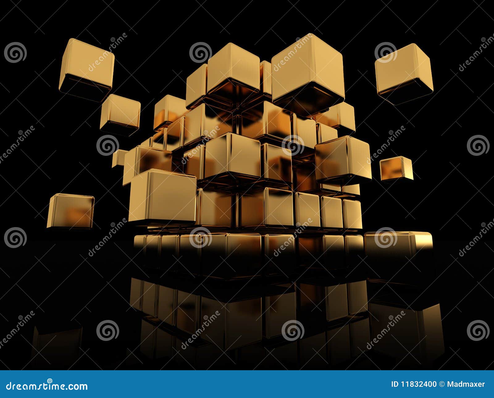 Abstract cube construction stock illustration. Illustration of puzzle ...
