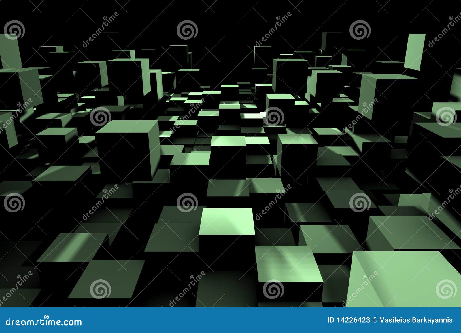 An Abstract Cube Design - a 3d Image Stock Illustration - Illustration ...