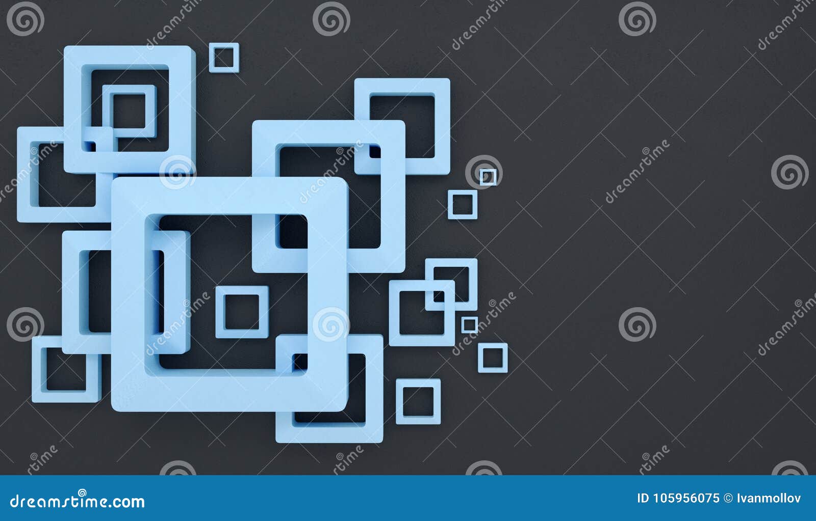 Abstract Cube Frames Top View Stock Illustration - Illustration of ...