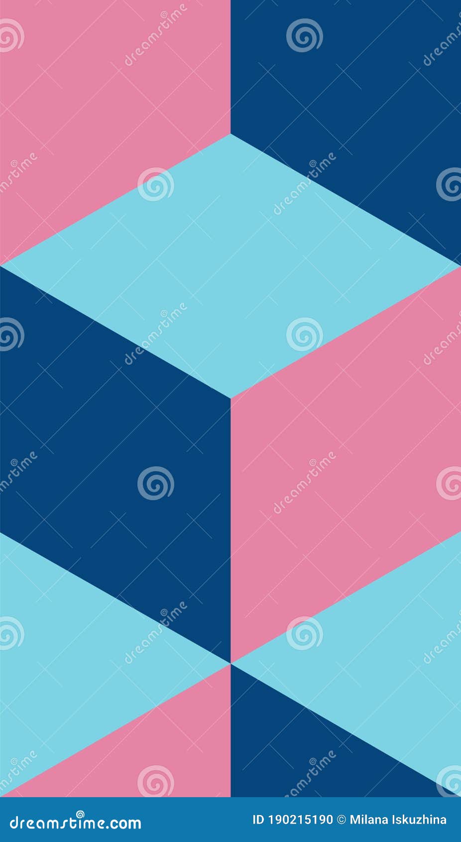 Abstract Cube Pattern Colorful. Completely Seamless, Abstract Cube ...