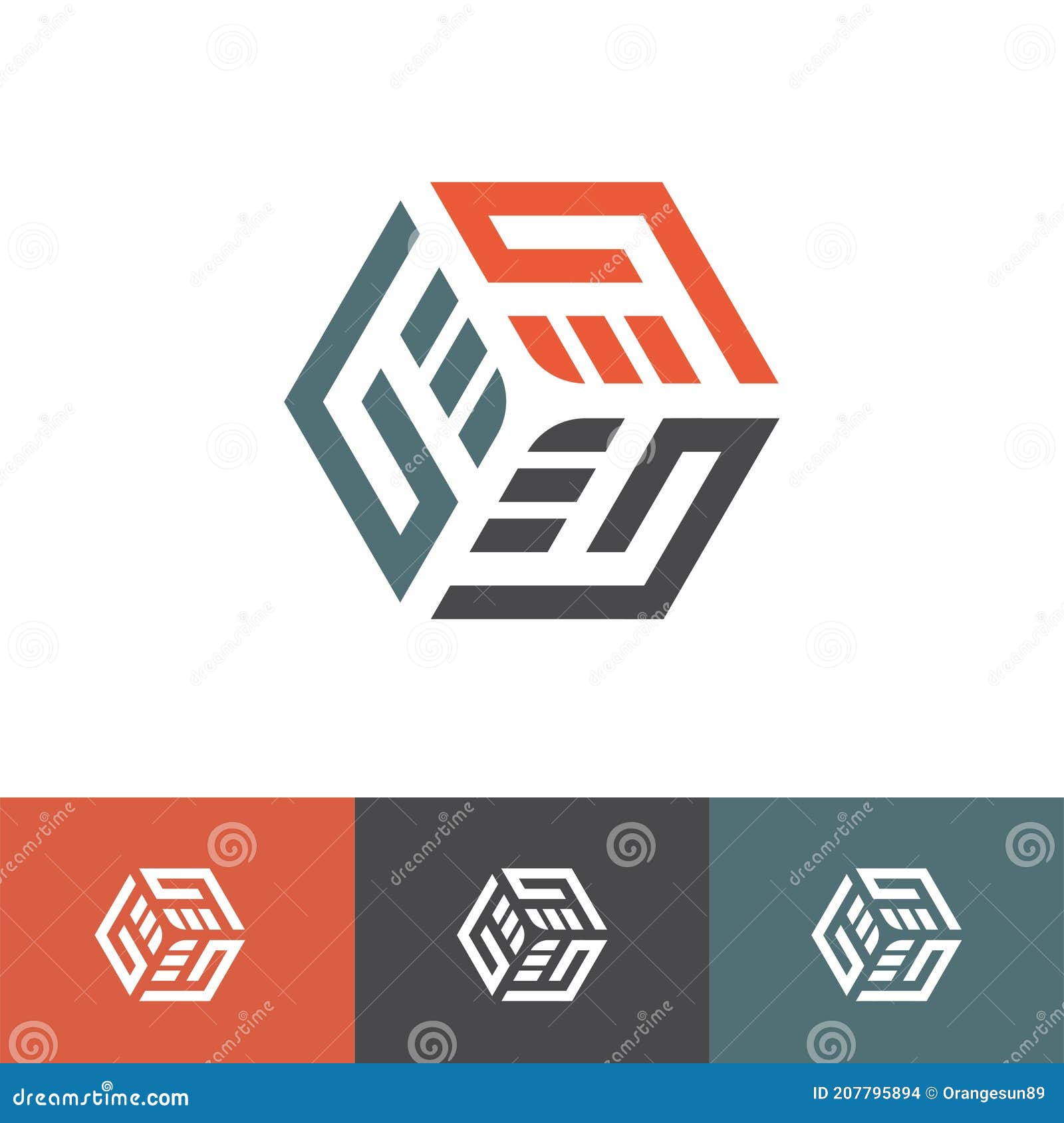 Three Colors Logo Cartoon Vector | CartoonDealer.com #17718185