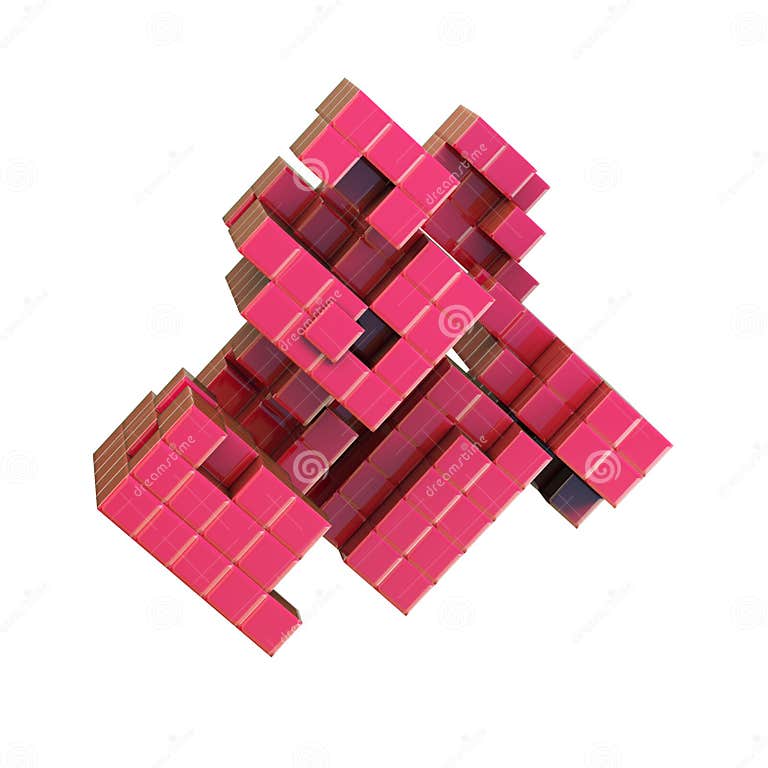Abstract Cube Structure Isolated on White Background Stock Illustration - Illustration of ...