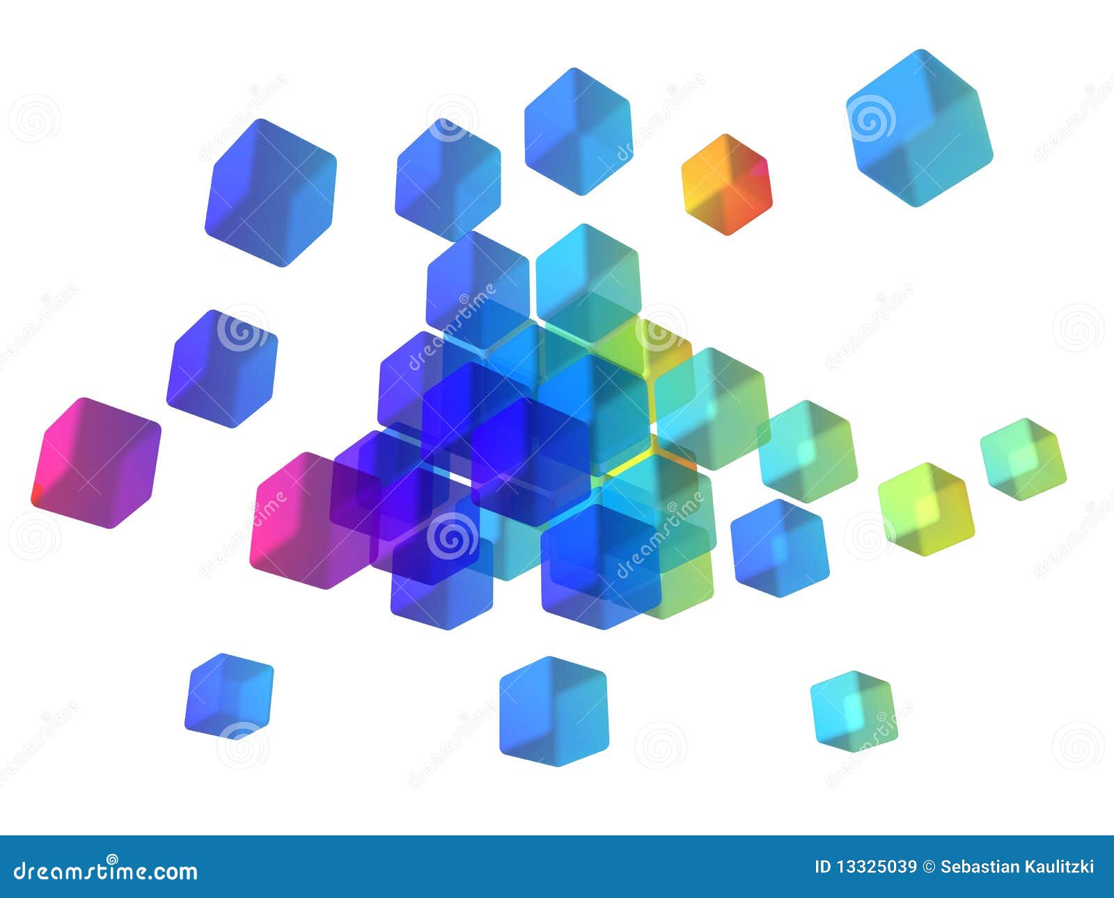 Abstract cubes stock illustration. Illustration of communication - 13325039