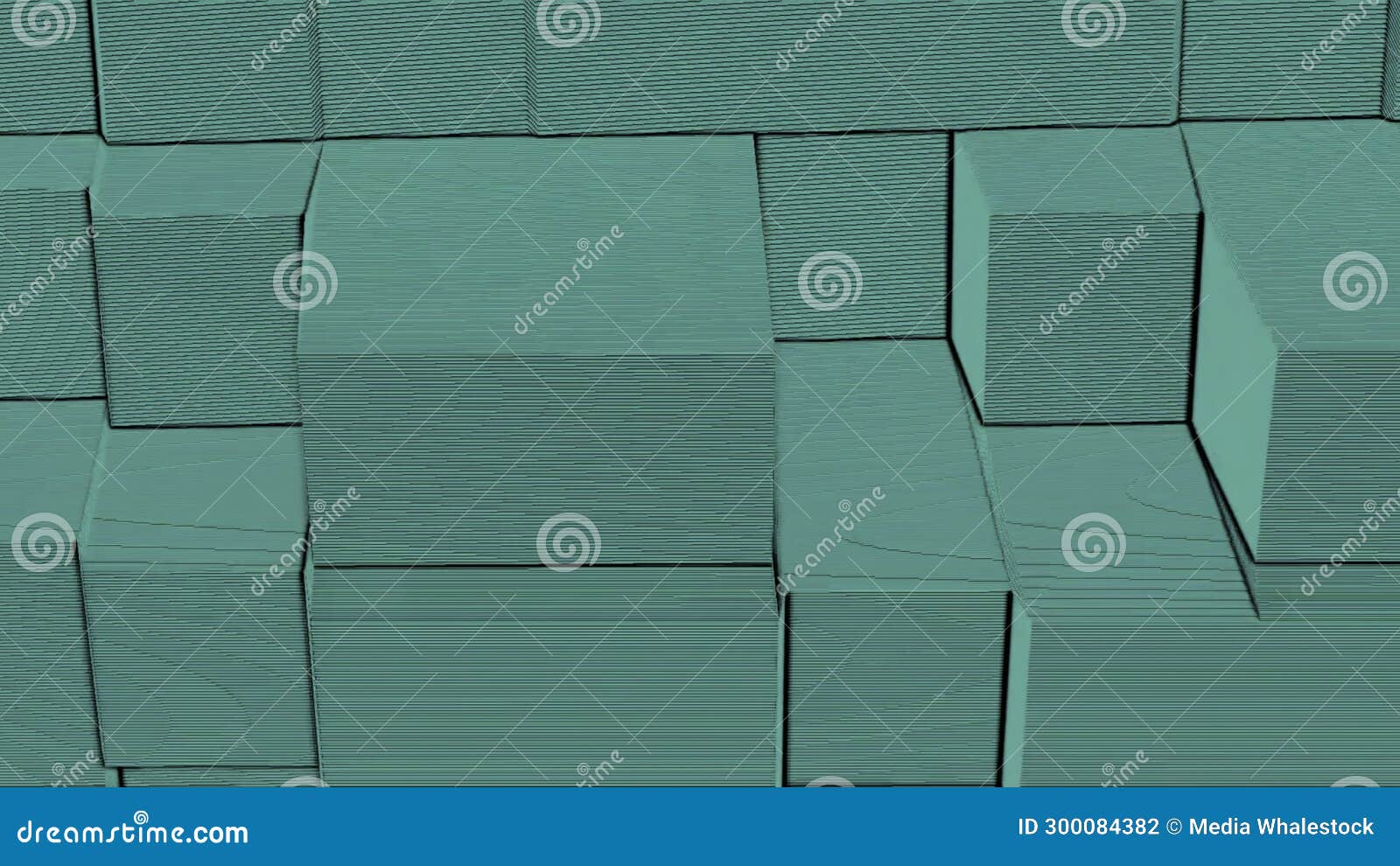 Abstract Cubes Background Random Motion, Loopable Animation. Green Cubes Stock Illustration ...