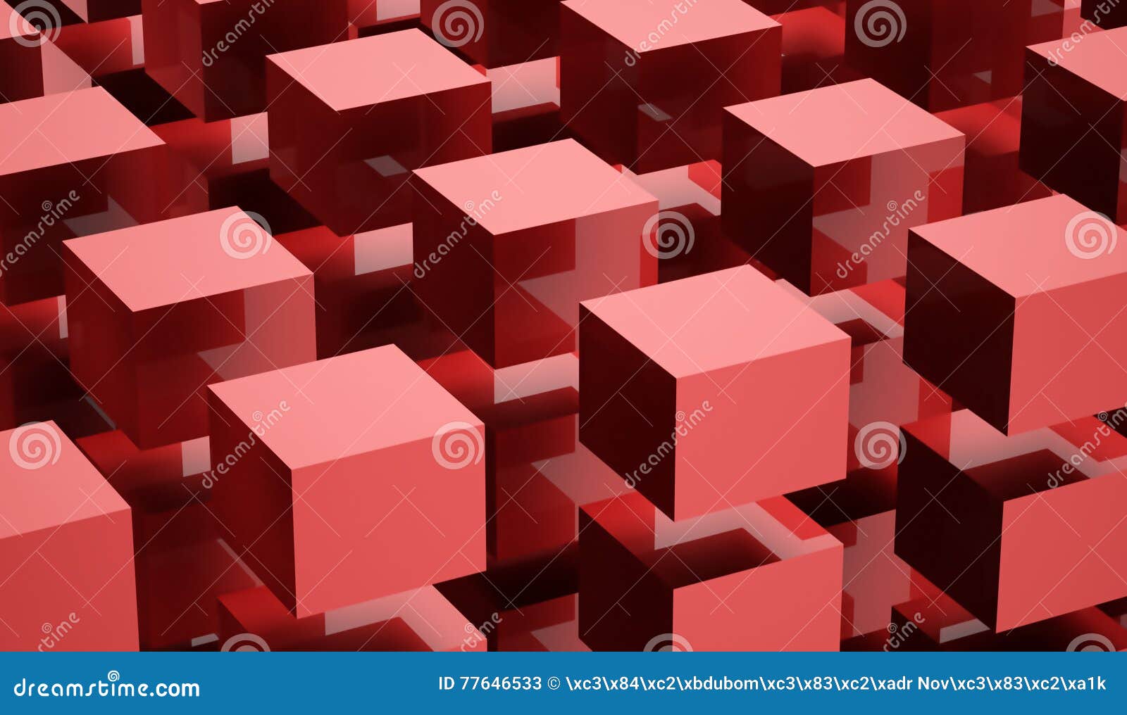 Abstract Cubes Background Rendered on White Background Stock ...
