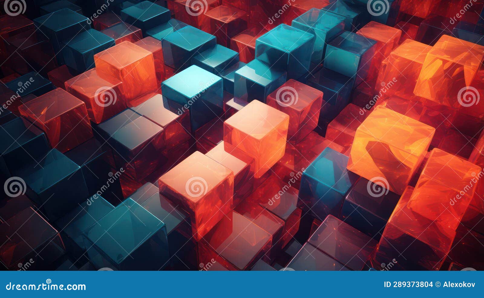 Abstract Cubes in Modern Design AI Generated Stock Illustration ...