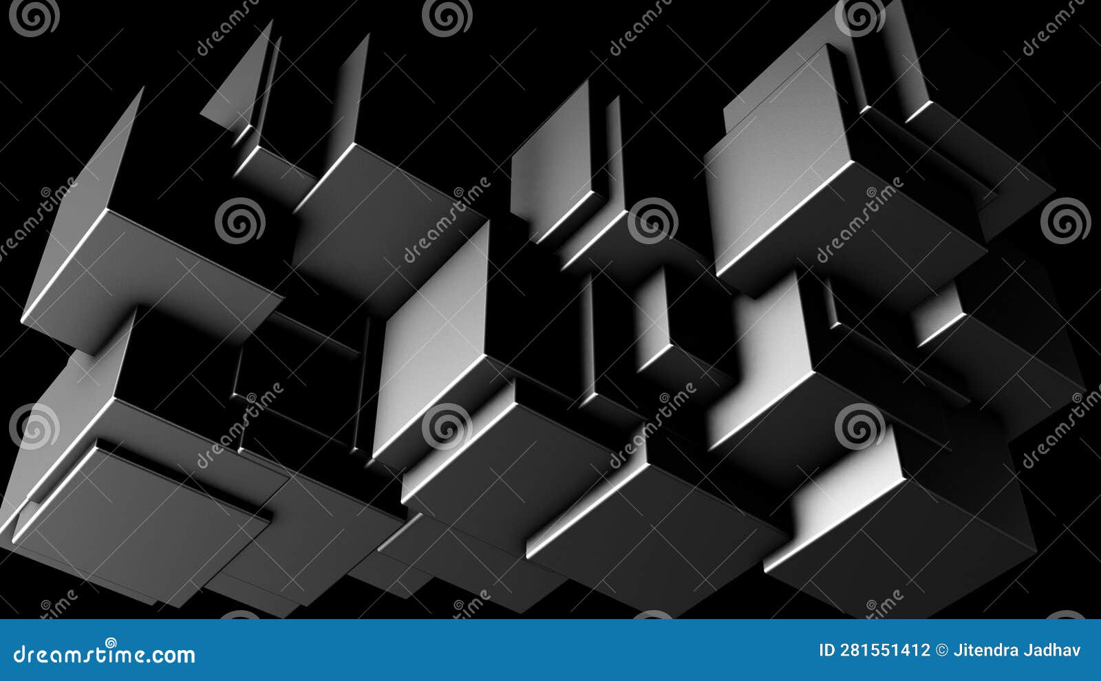 Abstract Cubes Modern Geometric Background Stock Illustration ...