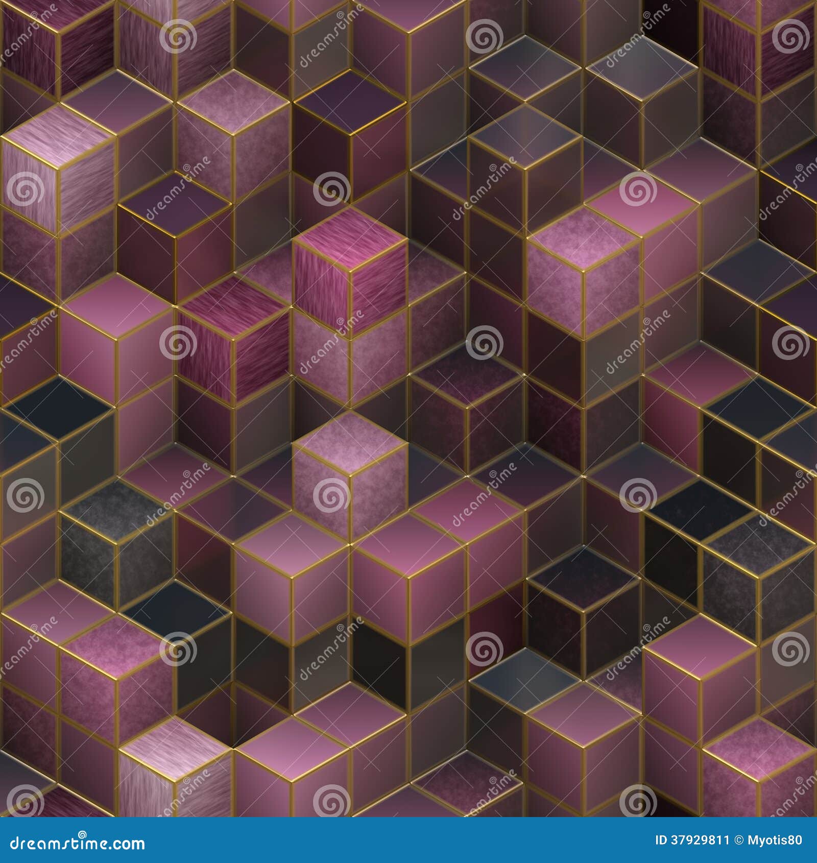 Abstract Cubes Seamless Background Stock Illustration - Illustration of ...