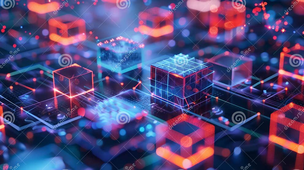 Abstract Cubes in Urban Environment Stock Photo - Image of innovative ...