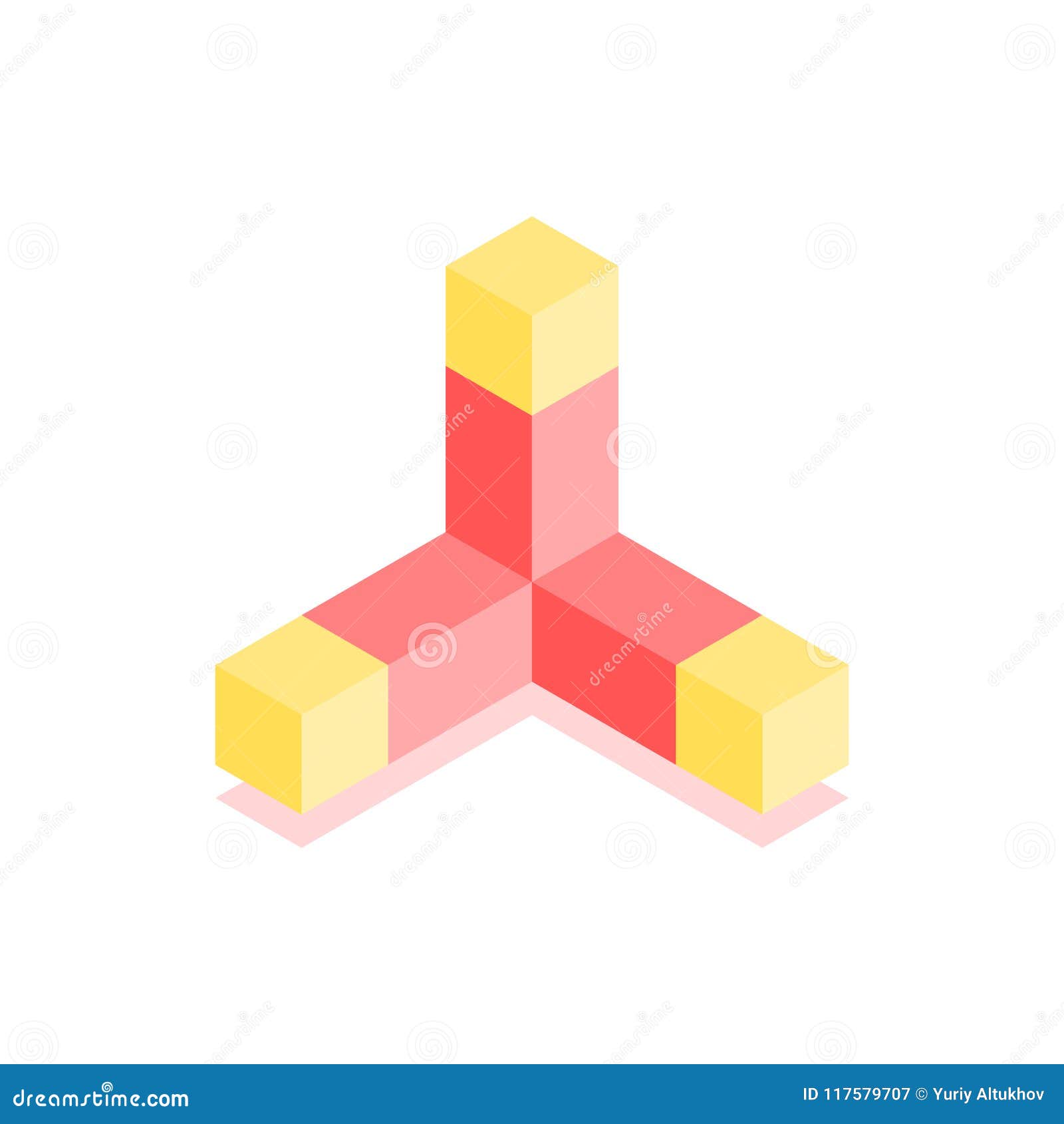 Abstract Cubic Icon. Isometric Illustration for Covers Design in Flat ...