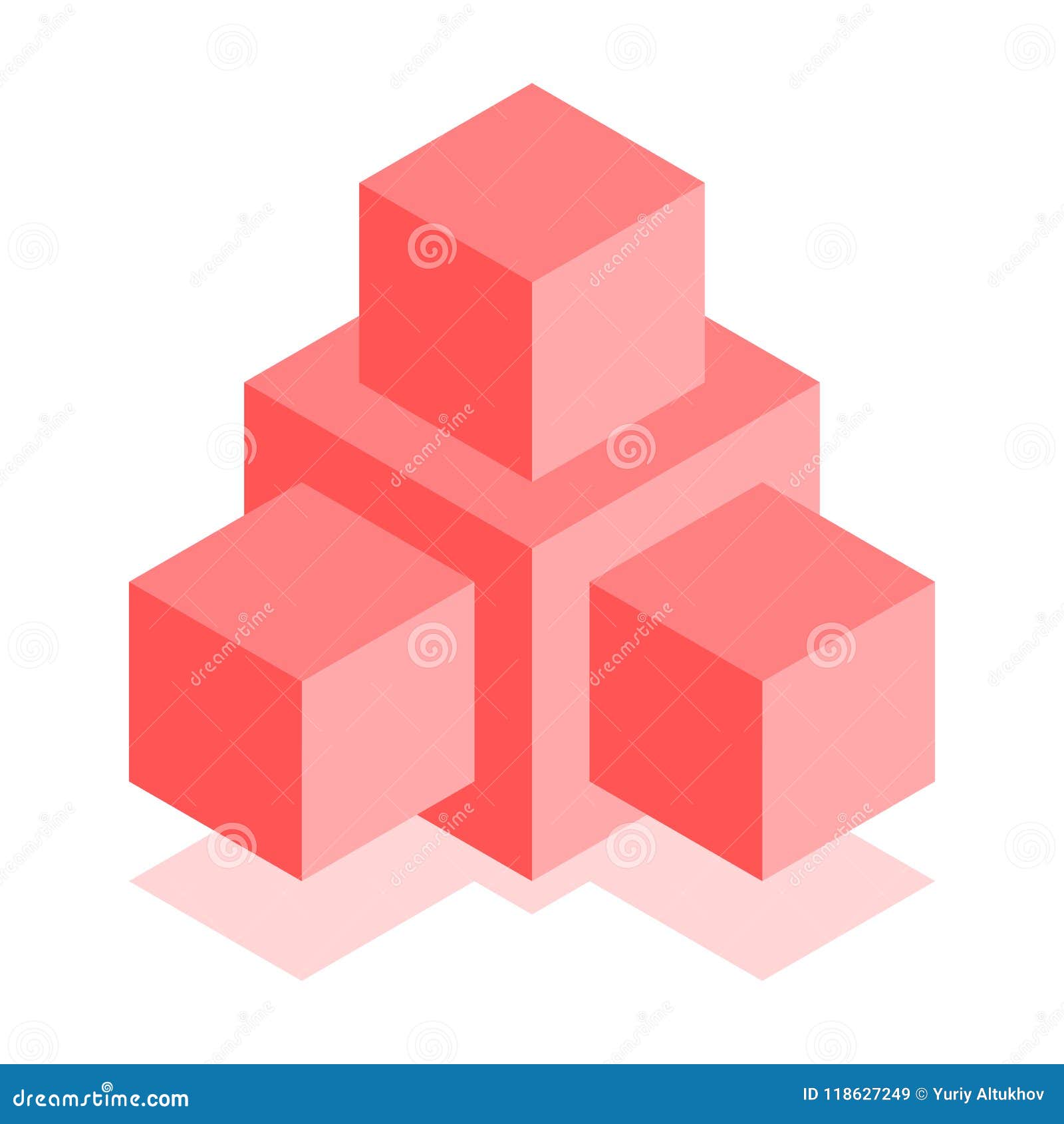 Abstract Cubic Icon. Isometric Illustration for Covers Design in Flat ...