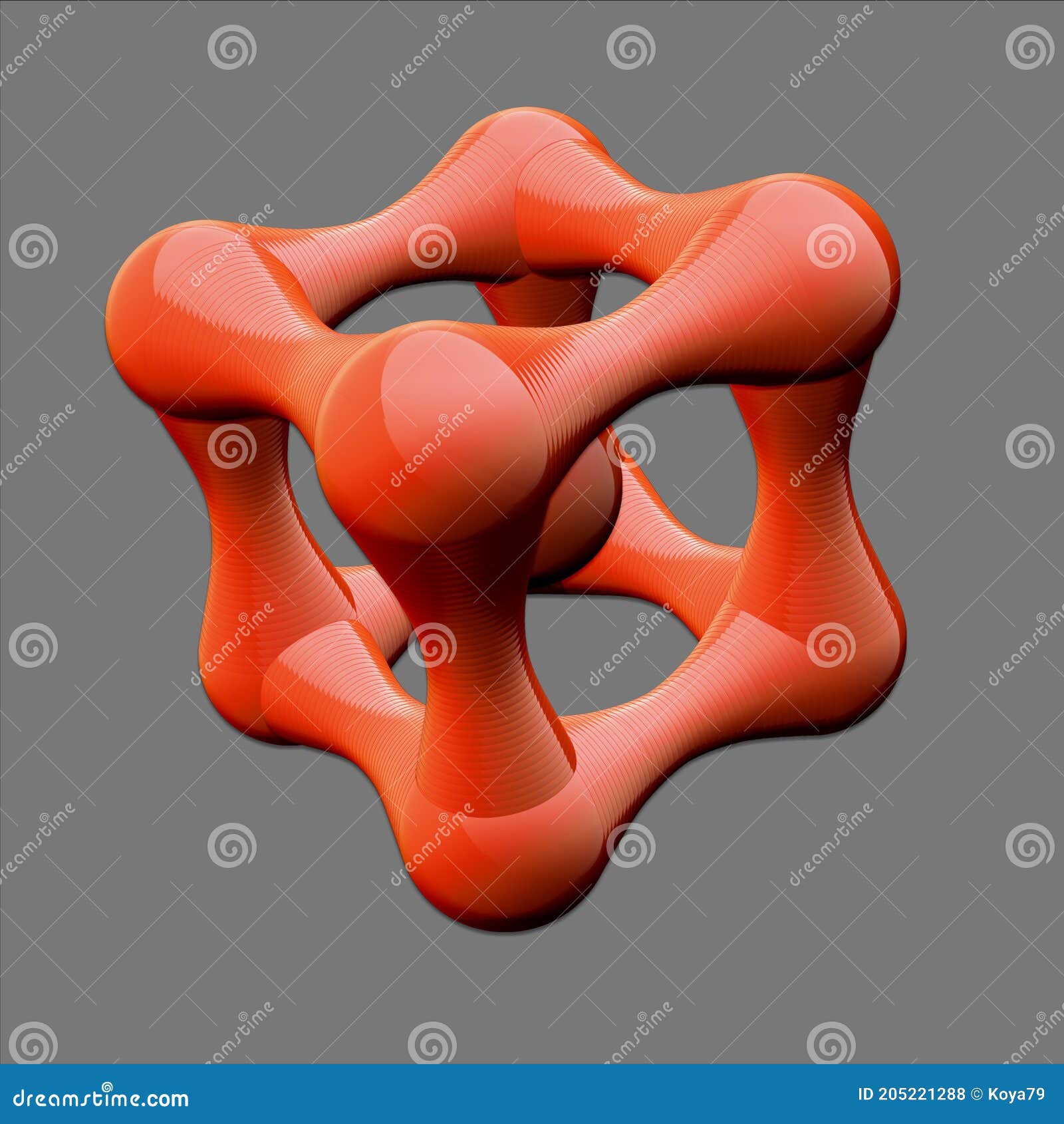 Abstract Cubical Shape 3d Rendering Stock Illustration - Illustration ...