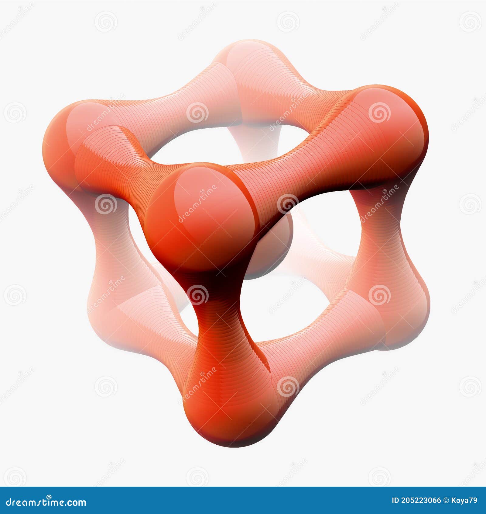 Abstract Cubical Shape 3d Rendering Stock Illustration - Illustration ...