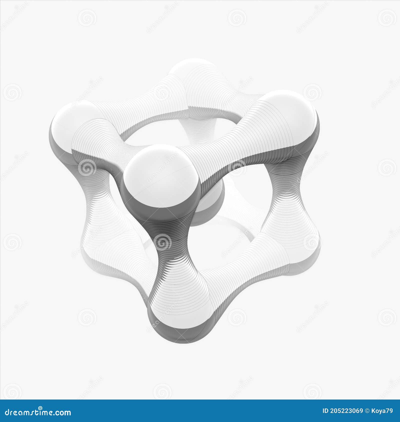 Abstract Cubical Shape 3d Rendering Stock Illustration - Illustration ...