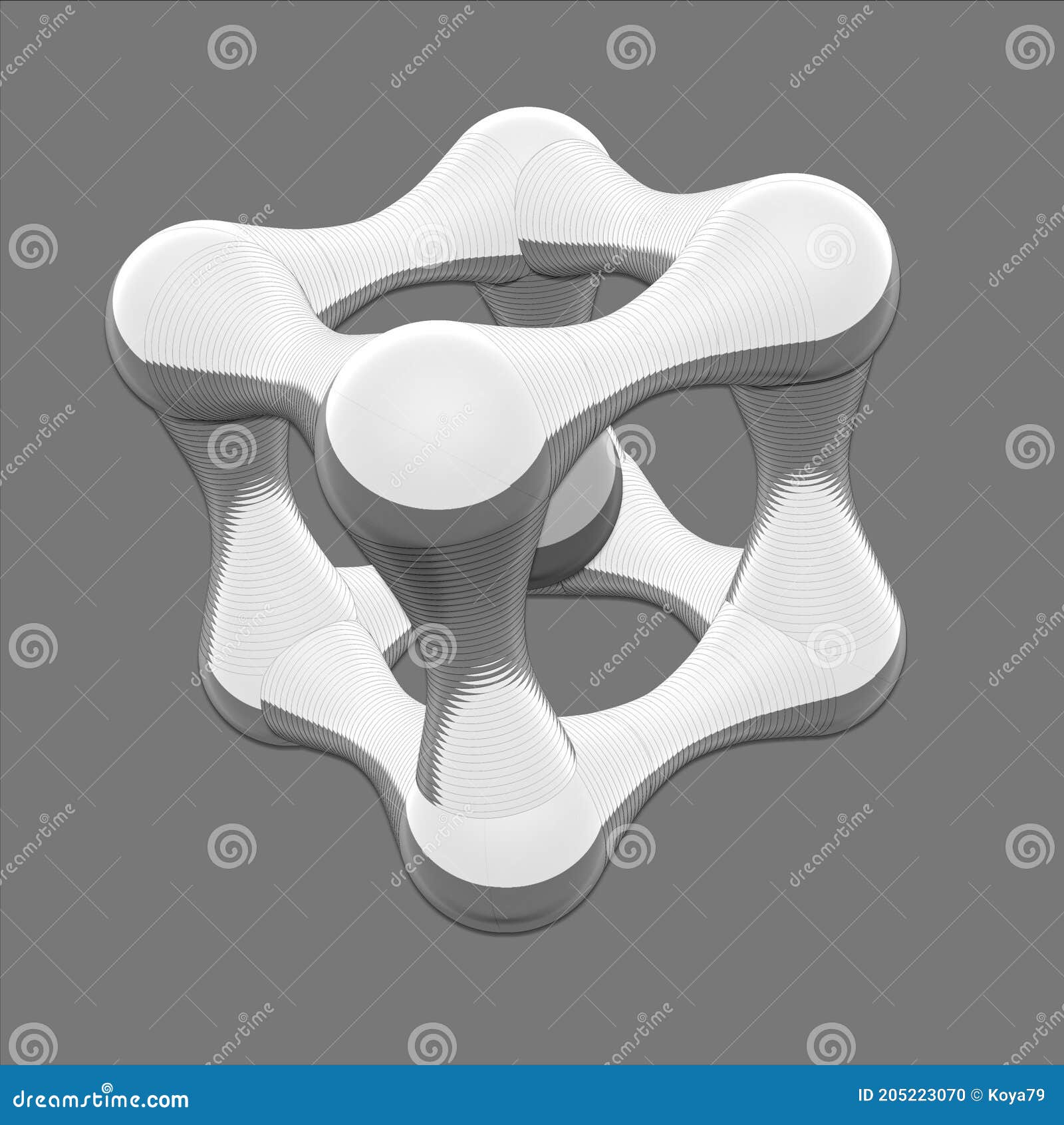 Abstract Cubical Shape 3d Rendering Stock Illustration - Illustration ...