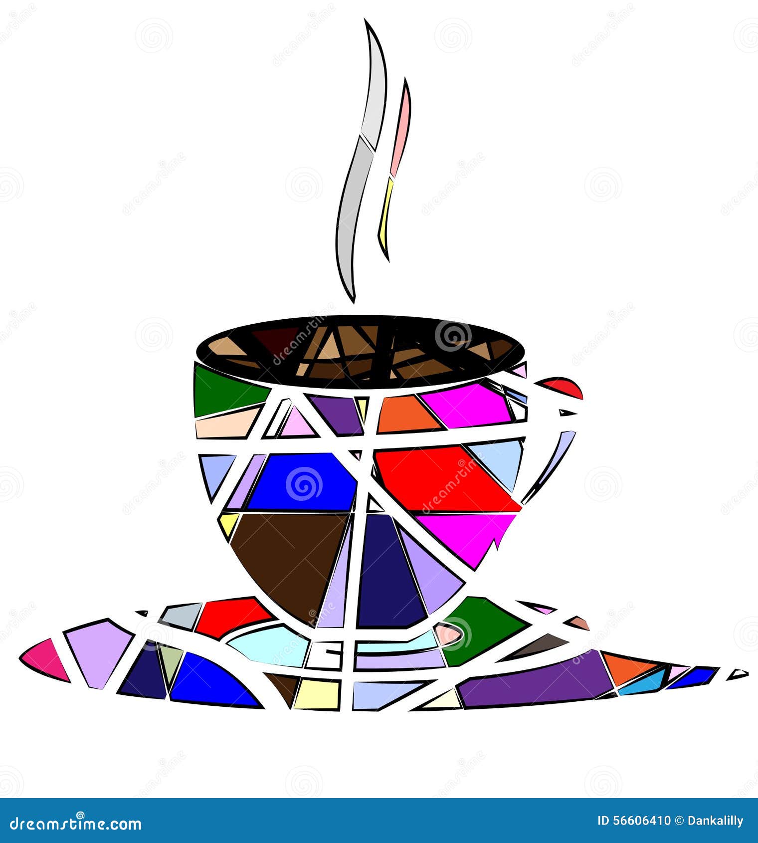 Abstract cup of tea stock vector. Illustration of large - 56606410