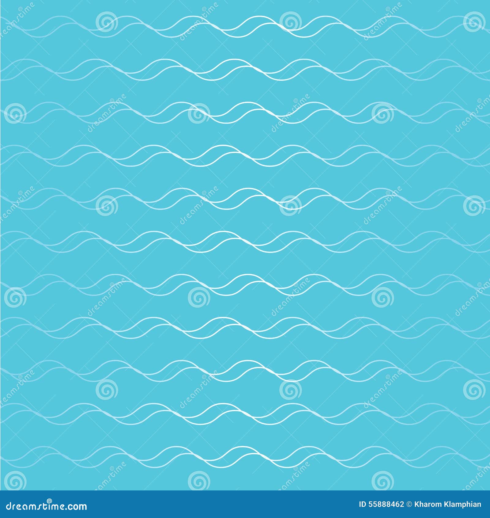 Abstract Curl Wave on Blue Background Stock Illustration - Illustration ...