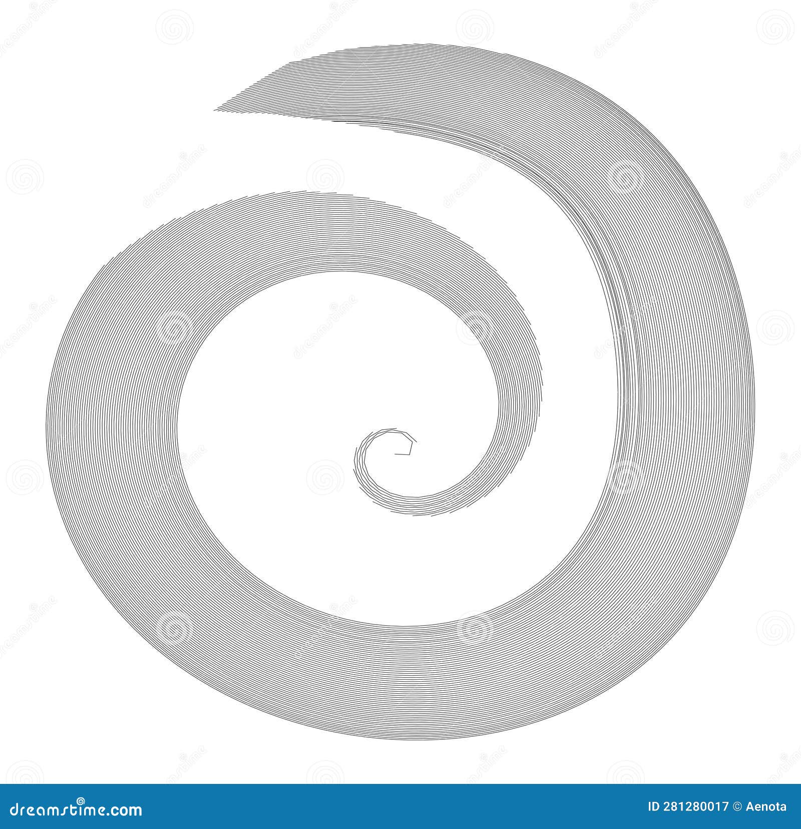 Abstract Curling Element for Design Project - Vector Illustration Stock ...