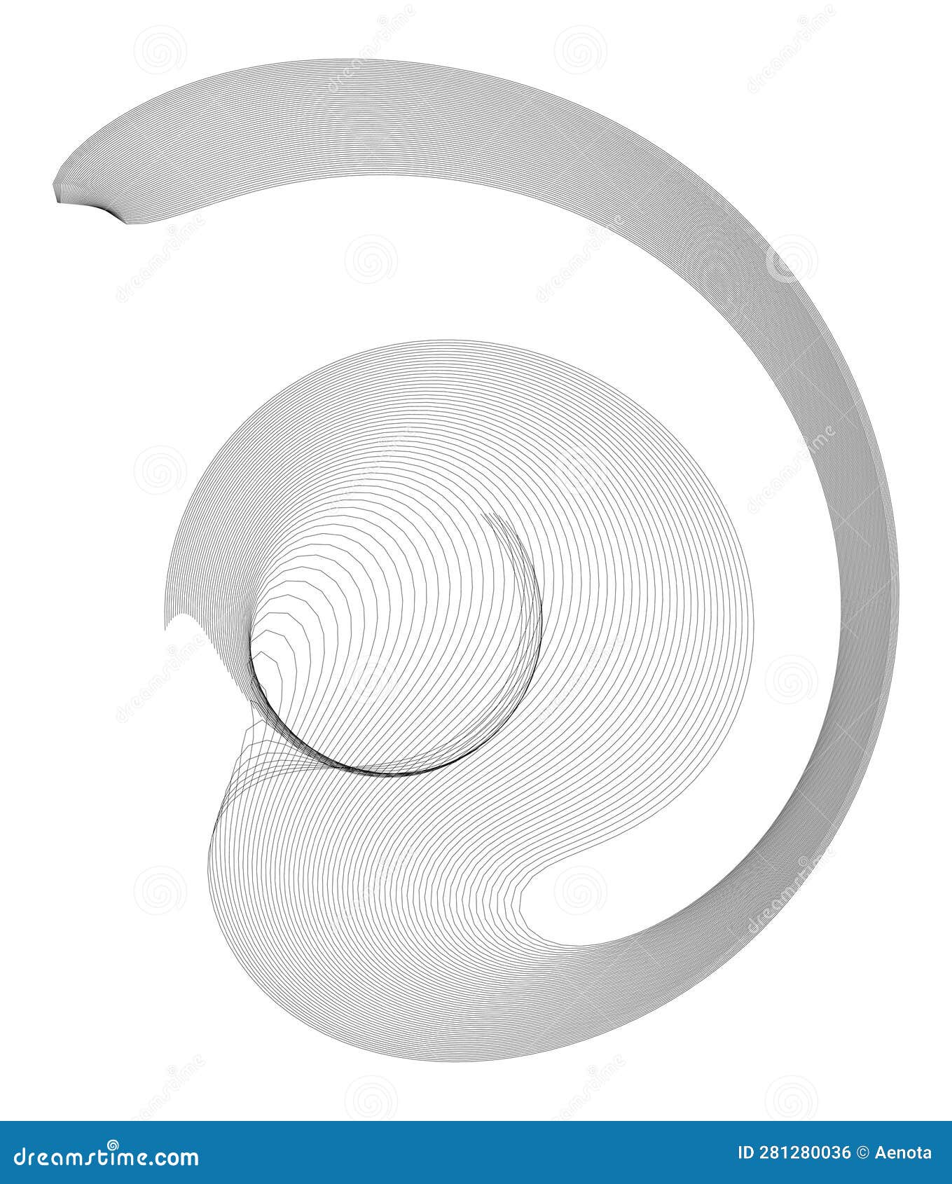 Abstract Curling Element for Design Project - Vector Illustration Stock ...