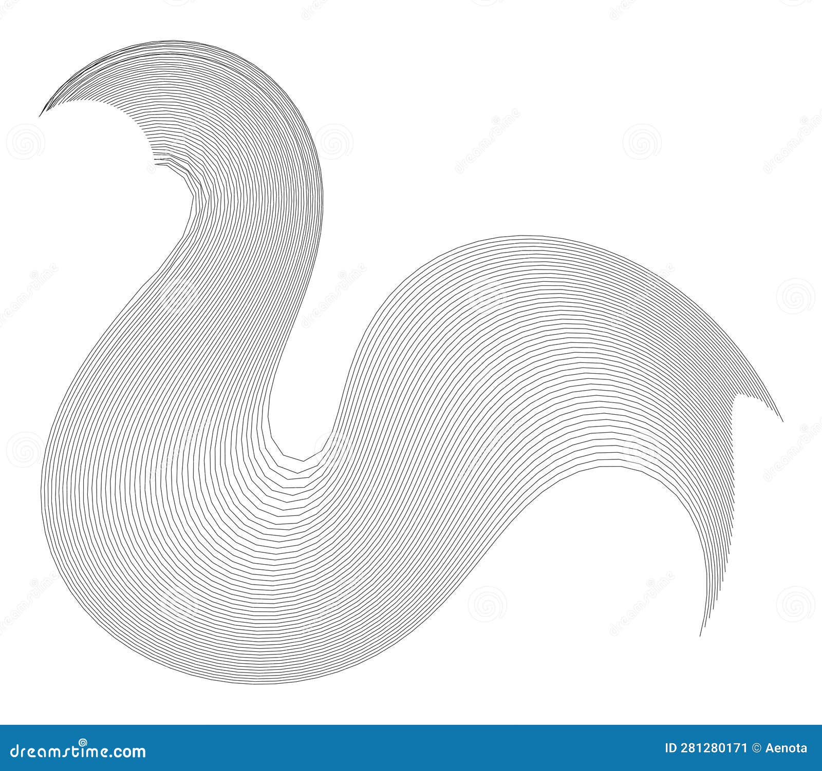 Abstract Curling Element for Design Project - Vector Illustration Stock ...