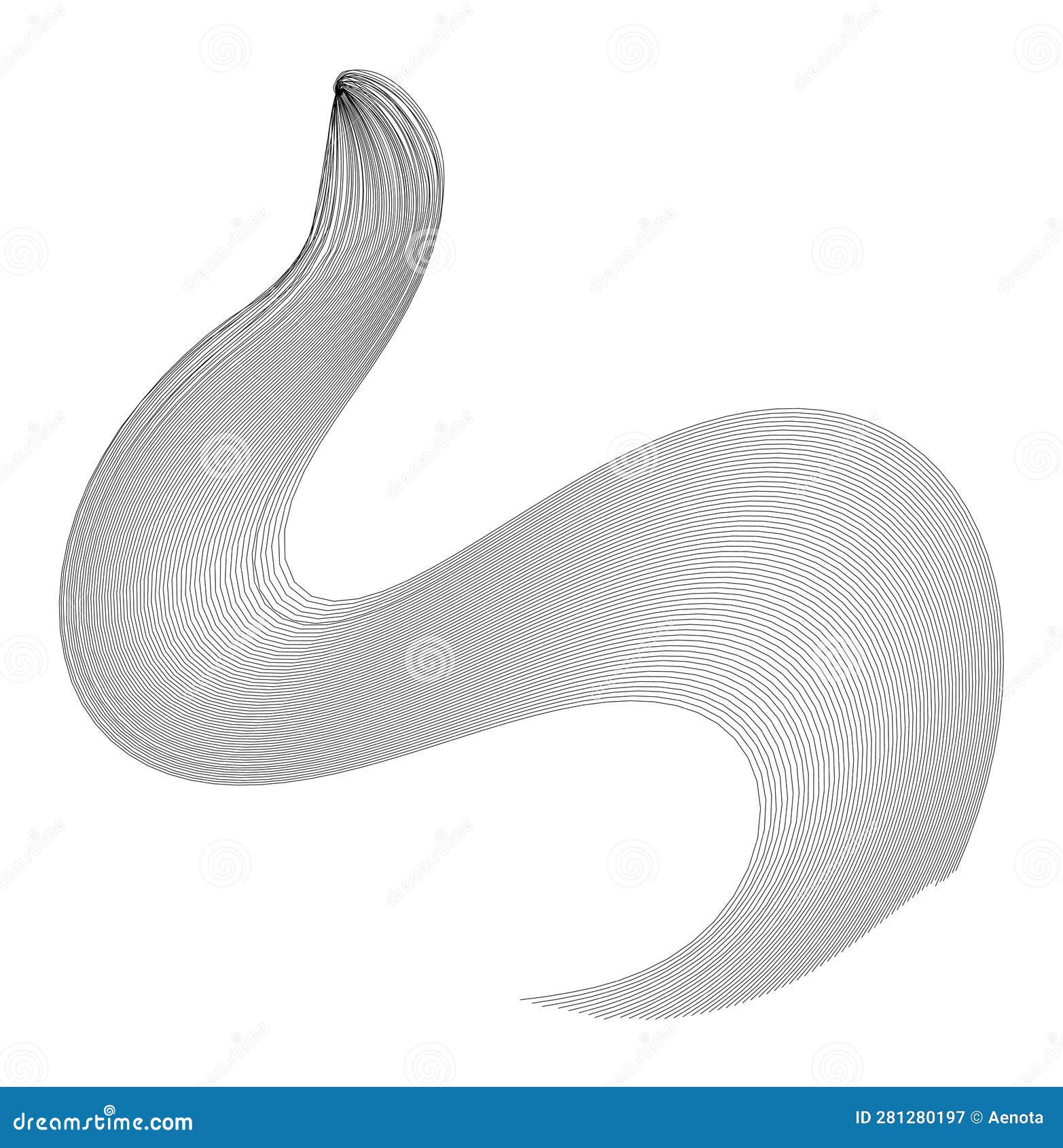 Abstract Curling Element for Design Project - Vector Illustration Stock ...