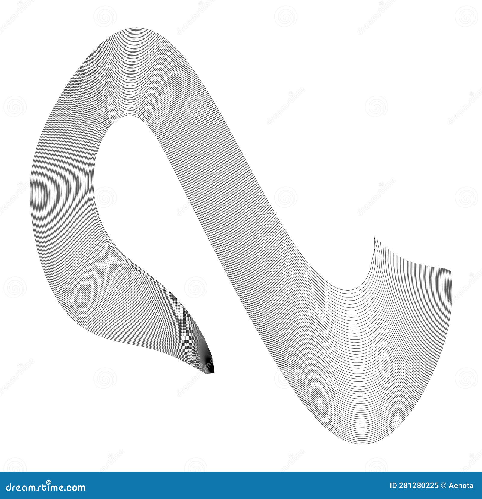 Abstract Curling Element for Design Project - Vector Illustration Stock ...
