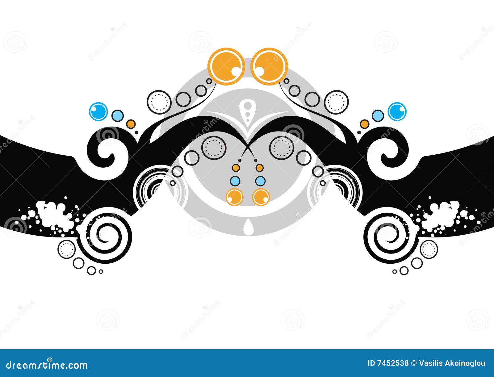 Abstract Curly Floral Design Stock Vector - Illustration of background ...