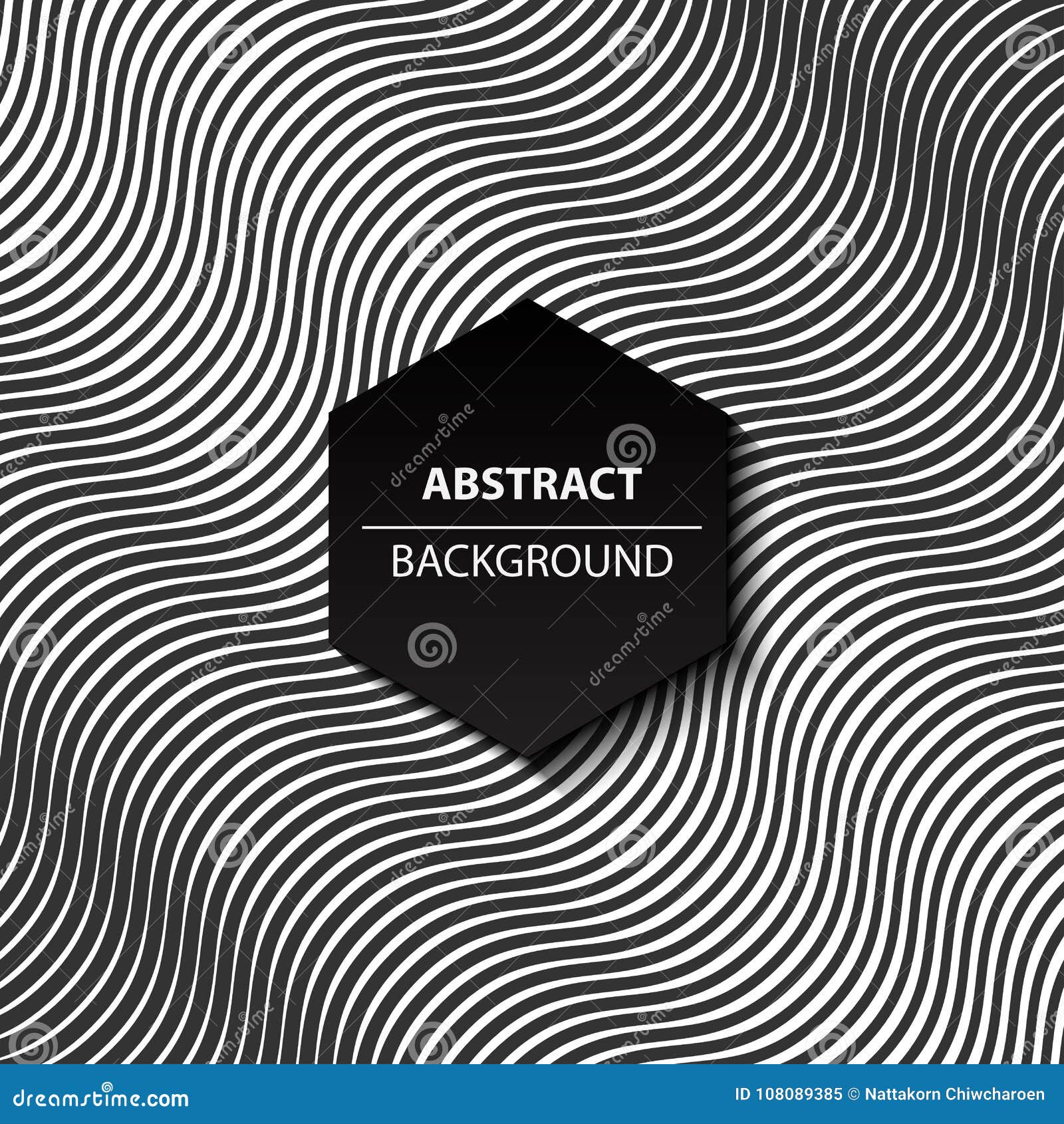 Abstract Curve Black and White Background , Modern 3d Pattern , Vector ...