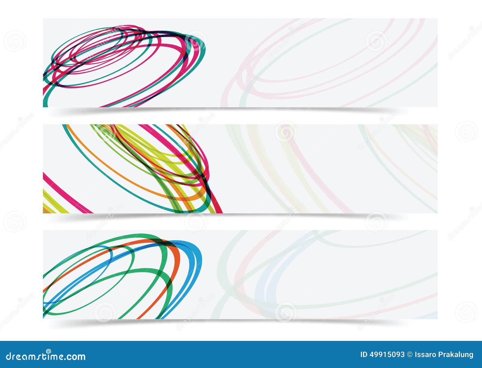 Abstract Curve Circle Banner Header Background Stock Vector ...