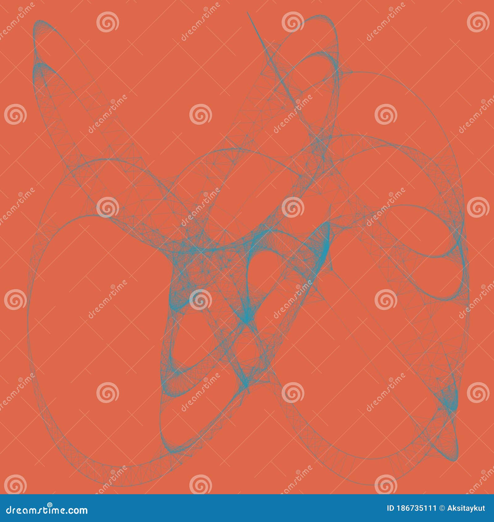 Abstract Curve Colorful Geometric Line Art Sketch Illustration Stock ...