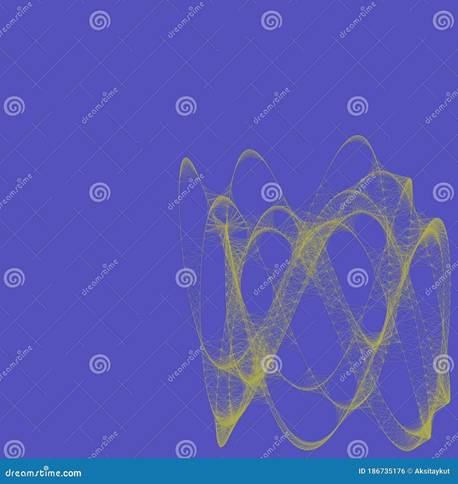 Abstract Curve Colorful Geometric Line Art Sketch Illustration Stock ...