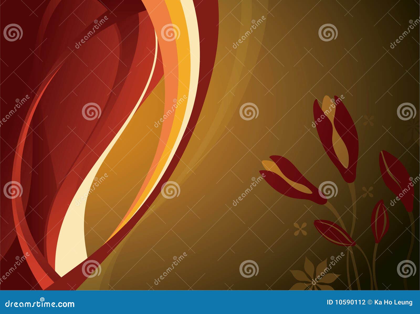 Abstract Curve and Floral stock vector. Illustration of nature - 10590112