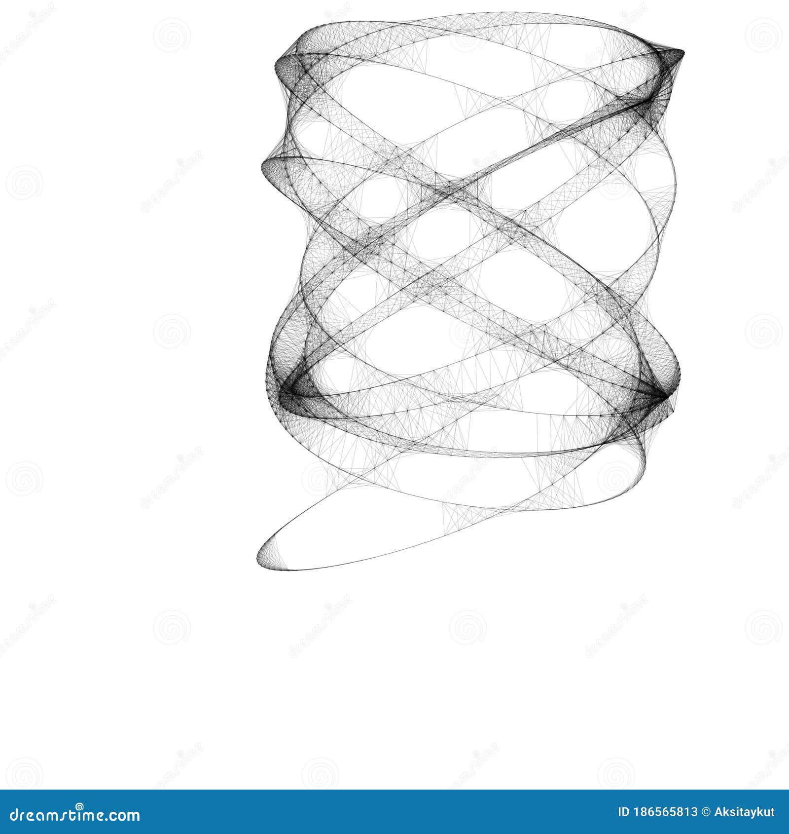 Abstract Curve Geometric Line Art Sketch Illustration Stock ...