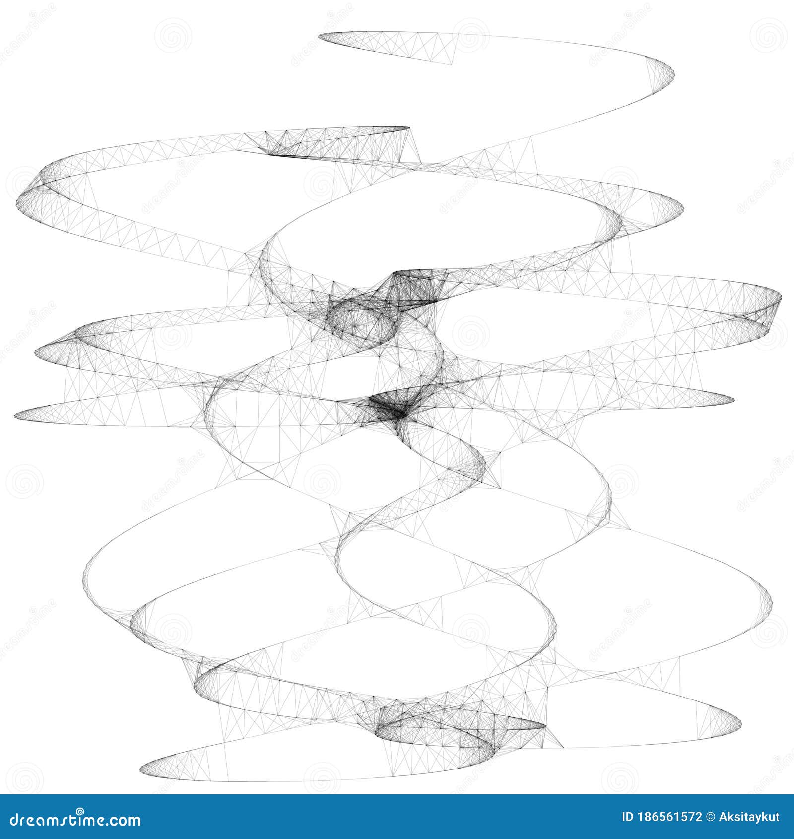 Abstract Curve Geometric Line Art Sketch Illustration Stock ...