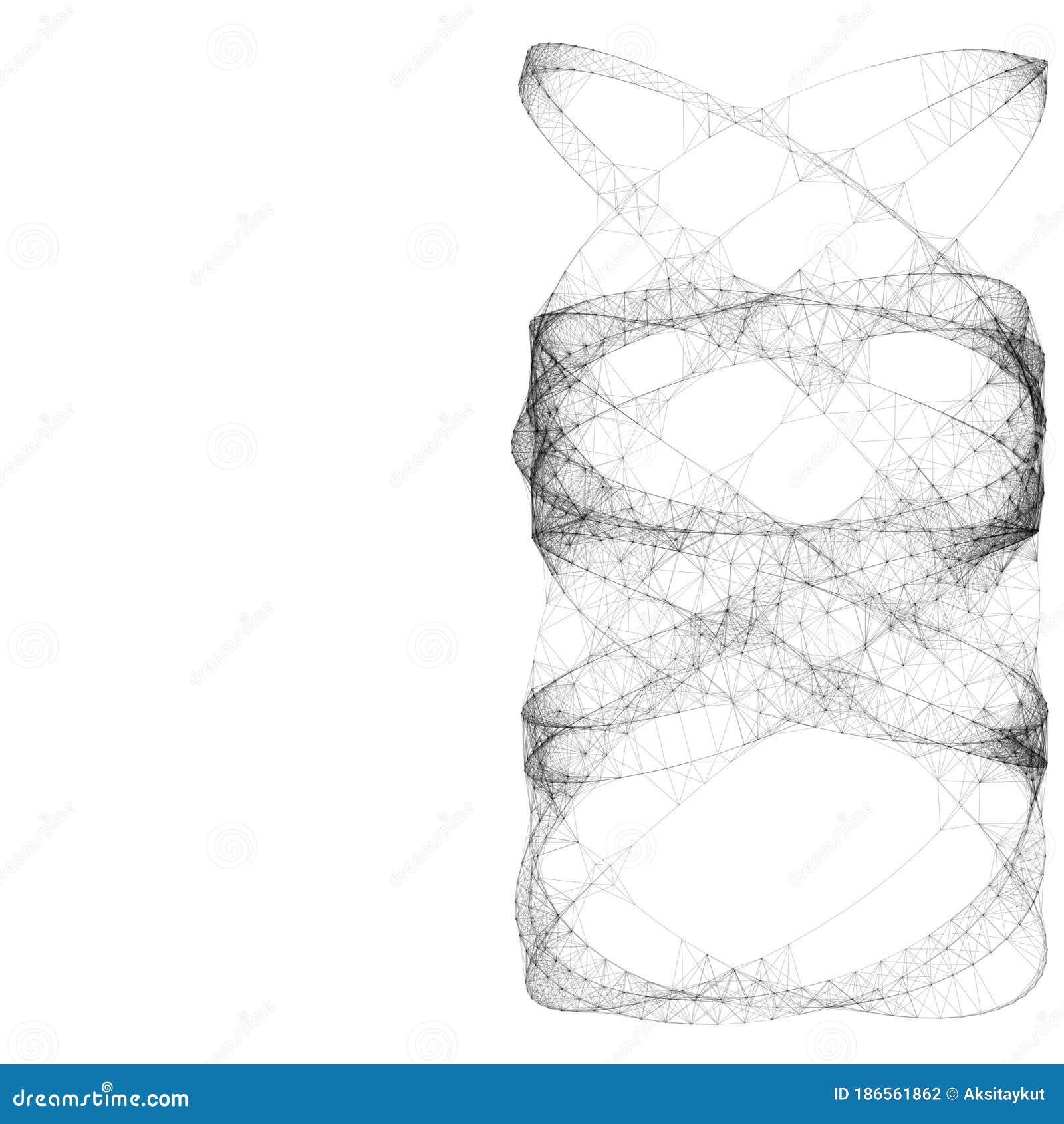 Abstract Curve Geometric Line Art Sketch Illustration Stock ...