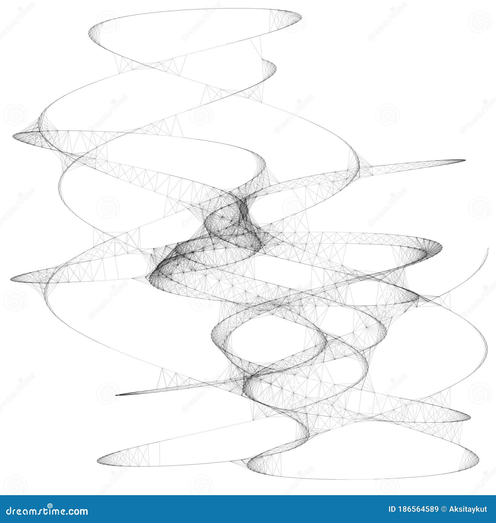 Abstract Curve Geometric Line Art Sketch Illustration Stock ...