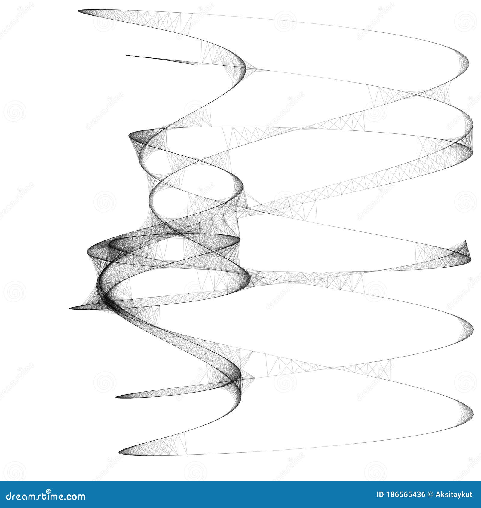 Abstract Curve Geometric Line Art Sketch Illustration Stock ...