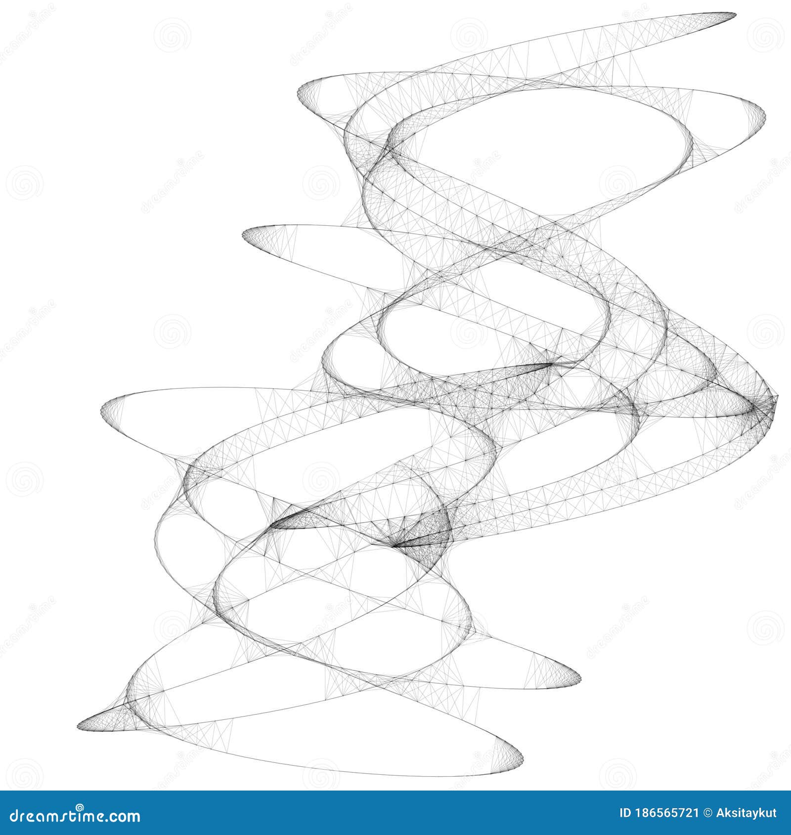 Abstract Curve Geometric Line Art Sketch Illustration Stock ...