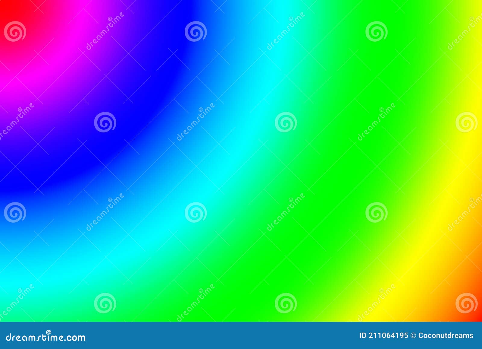 Abstract Curve Lines of Vivid Gradient Rainbow Color Stock Illustration ...