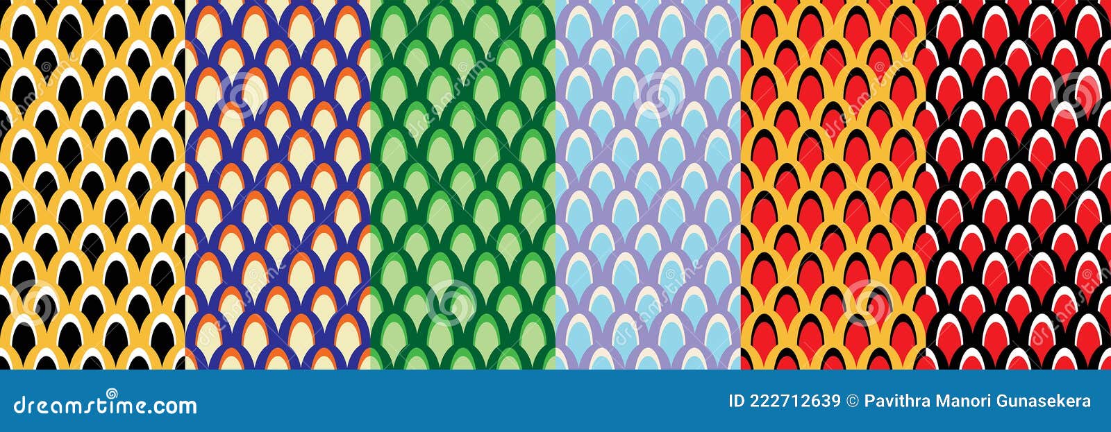 Abstract Curve Pattern With Different Color Combinations - Pattern ...
